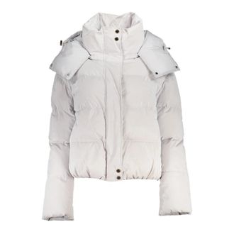 Patrizia Pepe Wei&szlig;e Kapuzenjacke mit Abnehmbarer Kapuze - - Jackets - Damen - Wei&szlig; - S