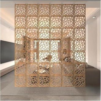 Generic Cloison de séparation à suspendre en bois et plastique pour maison à plafond haut - Paravent décoratif simple - 1 à 100 pièces disponibles (naturel 75