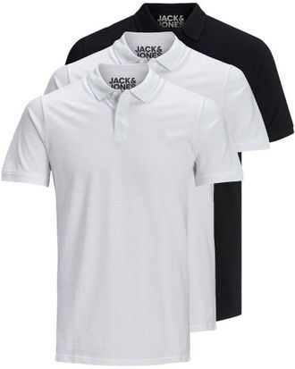 Jack & Jones Poloshirt Basic (3-tlg., 3er Pack) slimfit / figurbetont geschnitten