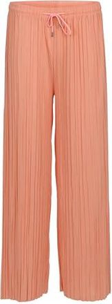 Malito more than fashion Malito - Pantalon plissé pour femme - Pantalon ample et fluide en mousseline de soie - Pantalon dété long - Pantalon Marlène tendance 883, corail, S-M
