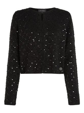 Karl Lagerfeld cardigan à ornements de sequins - Noir
