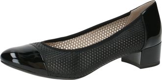 Caprice Damen Pumps mit Lochmuster Kleiner Absatz, Schwarz (Black Comb), 37.5 EU