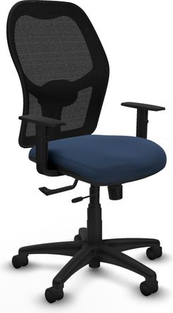 Piqueras y Crespo Gepolsterter Stuhl mit 1D-Armlehnen, h&ouml;henverstellbare Lendenwirbelst&uuml;tze, ausgestattet mit Syncro/Traslack und Schneideschaum, mit Nylonrollen 50 mm,