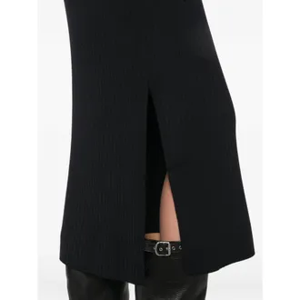A.P.C. Ribbed Knit Virgin Wool Skirt - Black