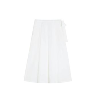 Max Mara Wei&szlig;e Midi-Rock mit Plissiertem Design - - Skirts - Damen - Wei&szlig; - S
