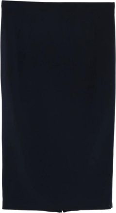 Marina Rinaldi Femme, Jupes, Bleu, Taille: 46 FR Zipped Slit Pencil Skirt