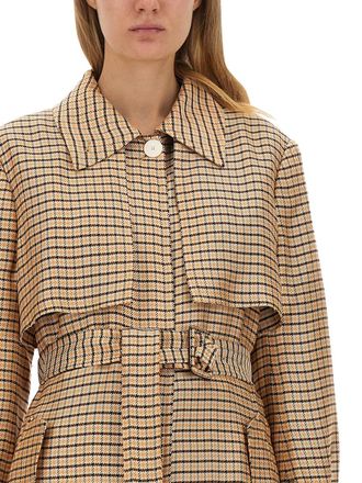 Lanvin Belted Multicolor Viscose Trench Coat - Multicolor