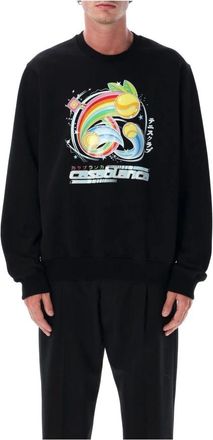 Casablanca Homme, Sweatshirts et sweats &agrave; capuche, Noir, Taille: L Tennis Club Graphic SweaT-shirt