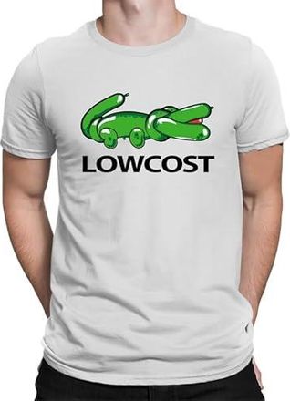 Generic LOWCOST X KROKODIL Ballon parodie dr&ocirc;le de sarcasme de marque, design, Homme, blanc, XL