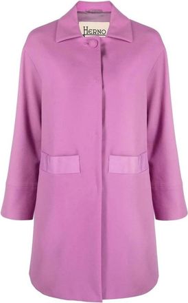 Herno Femme, Manteaux, Violet, Taille: 38 FR Manteau en coton