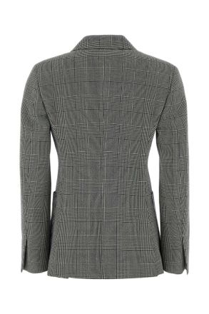 Max Mara Womens Embroidered Wool Accordo Blazer Blu Marino-Bianco Giacche E Gilet Marino/bianco Jacket