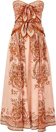 Zimmermann Aster Scarf Midi Dress - - Dresses - Damen - Rosa - L