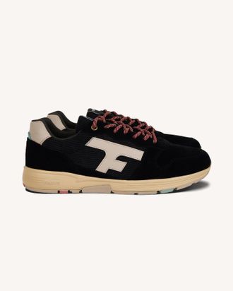 Faguo Baskets cuir su&egrave;de noires