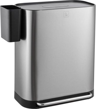 SVITA Svita - MLT2X30 Poubelle à pédale 60l 2 compartiments avec couvercle argent