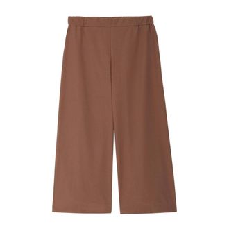 ottod'Ame Femme, Pantalons, Brun, Taille: 38 FR Pantalon en Popeline de Coton