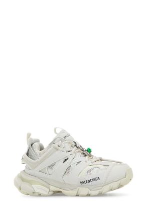 Balenciaga Womens White Mesh And Rubber Track Sneakers