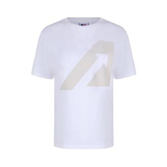 Autry Klassisches Baumwoll-T-Shirt - - Tops - Herren - Wei&szlig; - S
