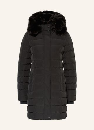 Wellensteyn Wellensteyn Steppmantel Santorin Long Mit Kunstfell schwarz