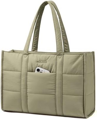 Lovevook Sac Cabas Femme, Puffer Sac a Main 15,6 Pouces Sacs Ordinateur Grand, Sac de Cours Sac Fourre Tout pour Les Cours Lycee Travail Universit&eacute; Affaires