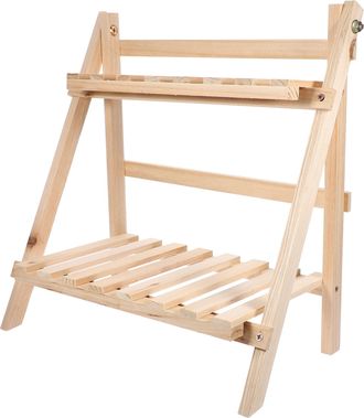 Cabilock Holz Blumenst&auml;nder Pflanzentreppe Pflanztopf Regal Stabiles Pflanzenregal f&uuml;r Innen und Au&szlig;en Wohnzimmer Deko Organizer Holzablage f&uuml;r Kleine Blument&ouml;