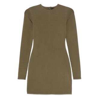 Entire studios Military Baumwoll-Spandex Mini-Kleid mit langen &Auml;rmeln - - Dresses - Damen - Gr&uuml;n - M