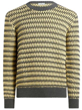 Etro pull à motif en jacquard - Jaune