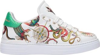Philipp Plein unisex, Chaussures, Blanc, Taille: 45 EU Baskets basses imprim&eacute;es