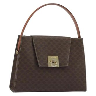 Celine Pre-owned Sac &agrave; main en toile Macadam PVC - Femme - Pre-owned - Brun - Taille: ONE Size