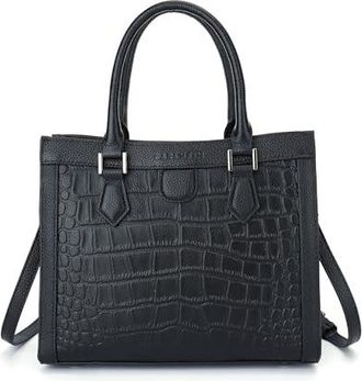 Carlheim Womens Shoulderbags Classis Genuine Leather, Black