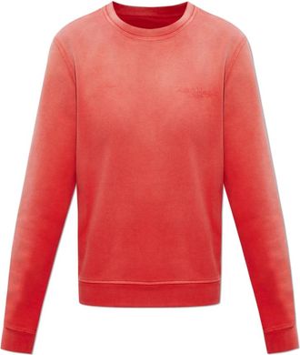 Maison Margiela Femme, Sweatshirts et sweats &agrave; capuche, Rouge, Taille: 38 FR SweaT-shirt Logo Brod&eacute;