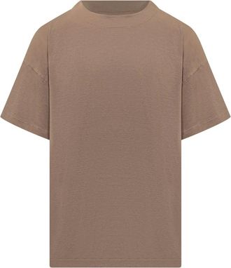 Fear of God Homme, Tops, Brun, Taille: XS Clean Neck SS TEE