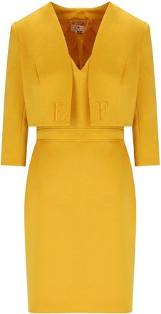 Elisabetta Franchi ROBE AVEC BLAZER JAUNE ELISABETTA FRANCHI