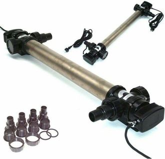 Apex Edelstahl UVC Lichtfilter 75W UV Ger&auml;t Teichkl&auml;rer Wasserkl&auml;rer Teichfilter 55086