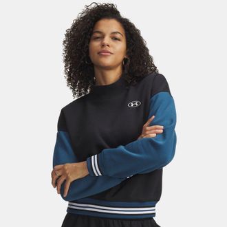 Under Armour Icon Oberteil mit Rundhalsausschnitt f&uuml;r Damen Schwarz / Wham Blau / Wei&szlig; XXL