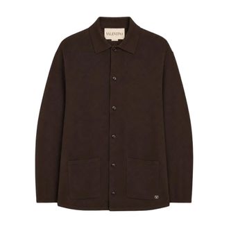 Valentino Vlogo Signature Woll-Strickjacke - - Knitwear - Herren - Braun - XL