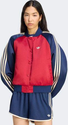 adidas Originals veste bomber satin&eacute;e SST en team victory red / night-Rouge