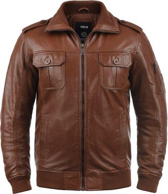 Solid Lederjacke SDFamash Bikerjacke aus 100% Schafsleder