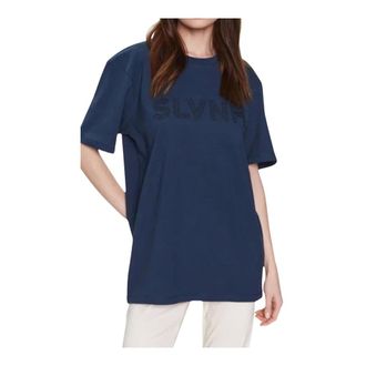 Silvian Heach T-shirt Gpp23126Ts - Femme - Tops - Bleu - Taille: 40 FR