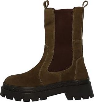 Tom Tailor Femme 8450070002 Bottine, Kaki, 36 EU