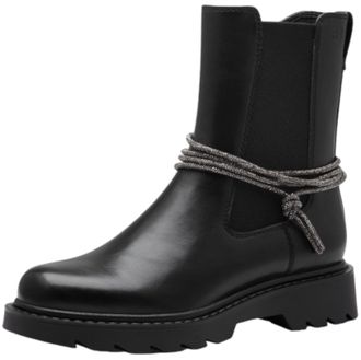 Tamaris Damen Chelsea Vegan; Black/Glam, EU 39