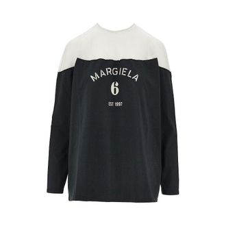 Maison Margiela Jersey T-shirt with mesh insert Woman XS
