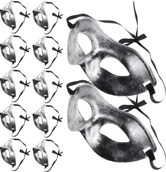 Soimiss 15 St&uuml;ck Teiliges Vintage Halbgesichts Masken Venezianische Maskerade Augenmasken f&uuml;r Damen Herren Halloween Cosplay Party Maske Stilvolle Kost&uuml;m mask