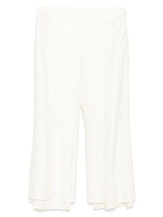 Jil Sander pantalon à fleurs en jacquard - Tons neutres
