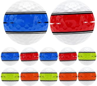 Generico Bunte Golfb&auml;lle - 12 Golfb&auml;lle, Trainingswerkzeug, 360-Grad-Orbitalzielung, tragbares Sportzubeh&ouml;r f&uuml;r Golfer