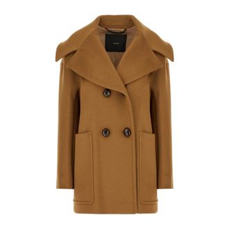 Max Mara Mario 028 Zweireihiger Mantel - - Coats - Damen - Braun - XS