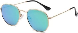 Generic Lunettes De Soleil Polaris&eacute;es &Agrave; Monture M&eacute;tallique Irr&eacute;guli&egrave;re For Hommes Et Femmes, Lunettes De Soleil De F&ecirc;te De Vacances &Agrave; La(Multi-colored)