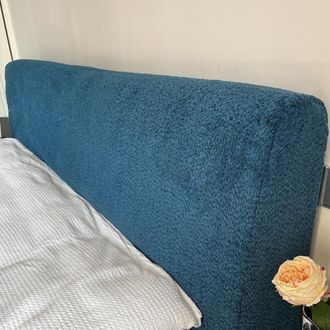 Generic Verbesserte dickere Textur BBB Full Queen King Bettkopfteil Bezug Staubschutzh&uuml;lle Tiefseeblau 180 cm/70.8 Zoll