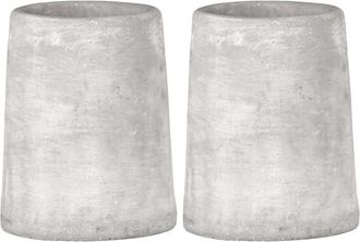 WENKO Zahnb&uuml;rstenhalter Villena, Becher f&uuml;r Zahnpflegeutensilien aus stabilem Beton, rustikales Badaccessoire f&uuml;r Bad & G&auml;ste-WC, Zahnputzbecher in Naturste