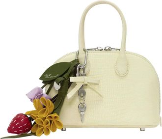 Self Portrait Femme, Sacs, Jaune, Taille: ONE Size Mini sac en cuir emboss&eacute;