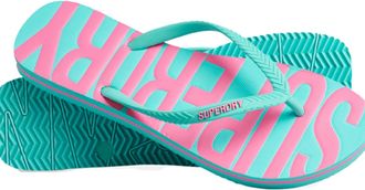 Superdry Damen Flip-Flops im Vintage-Stil Aqua S